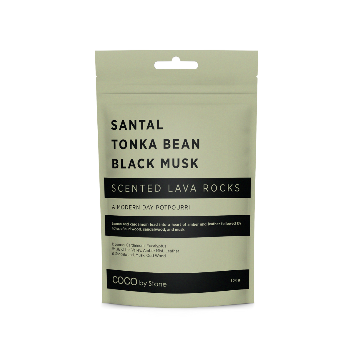 Scented Lava Rocks (Santal | Tonka Bean | Black Musk) — Stone Candles