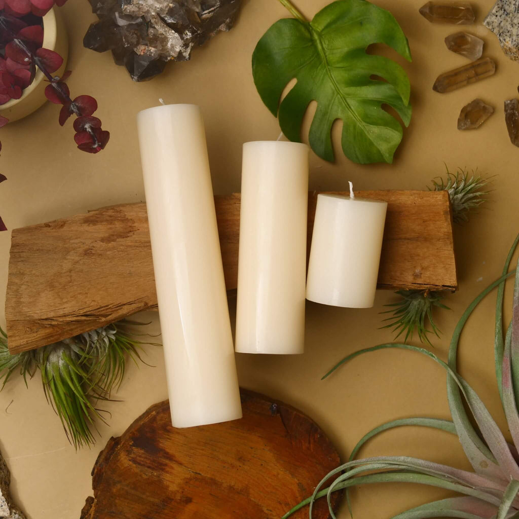 Unscented Pillars — Stone Candles