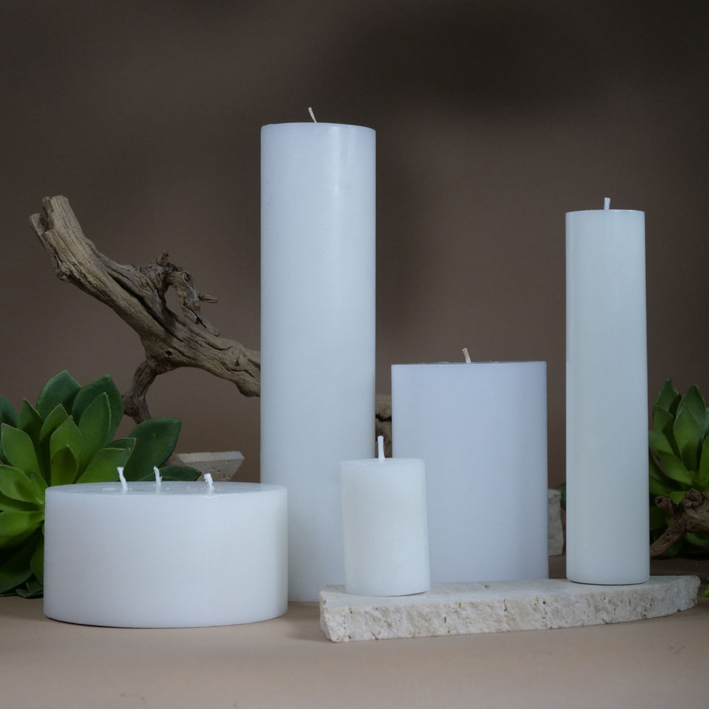Unscented Pillars — Stone Candles